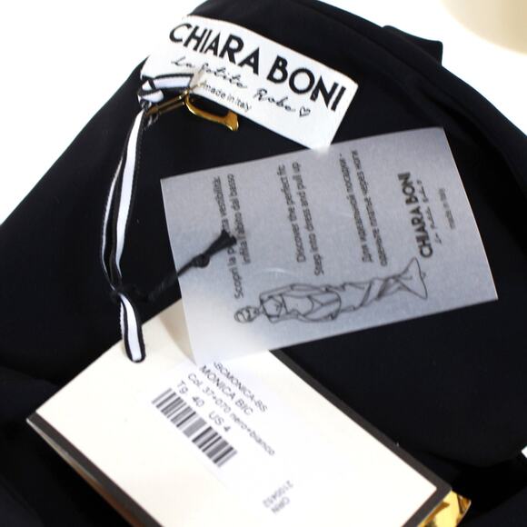 Chiara Boni | Dresses | Chiara Boni Black White Boat Neck Monica Sheath ...